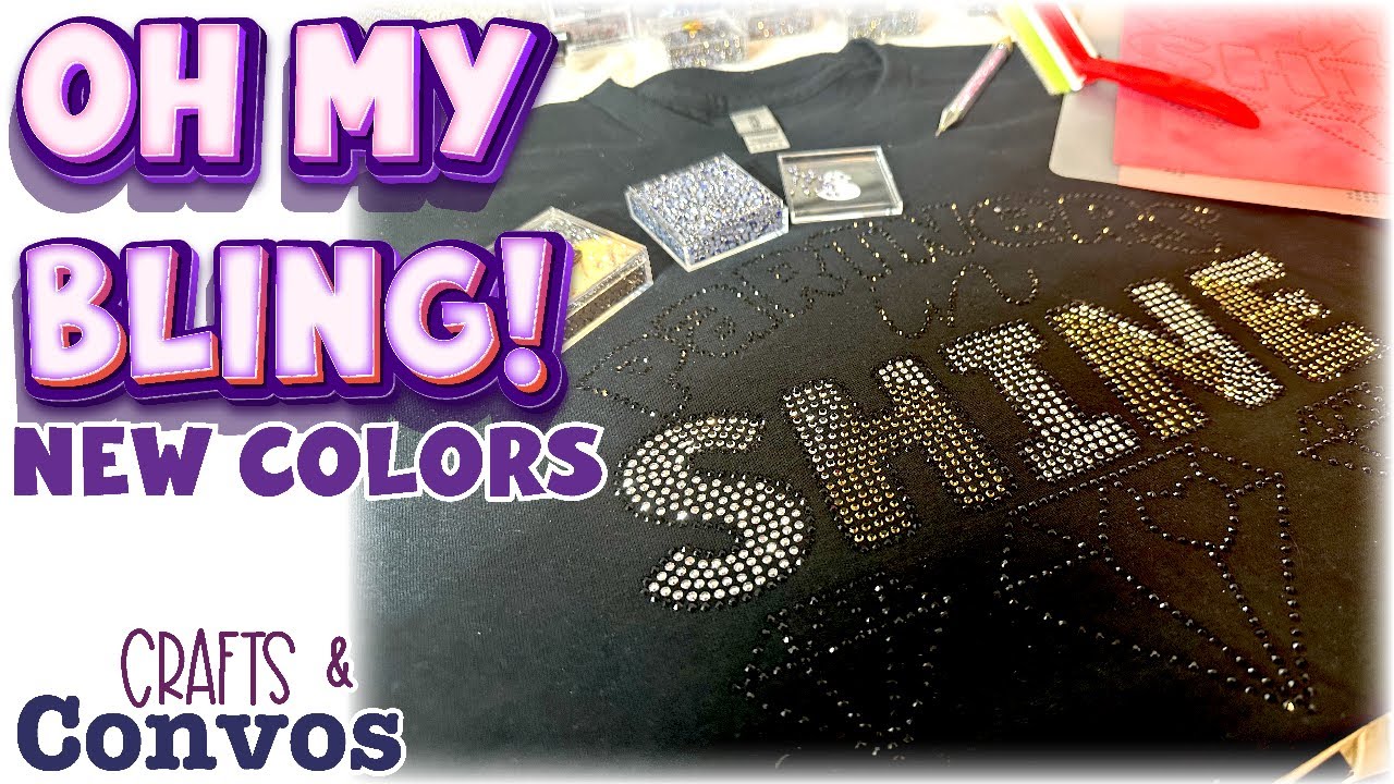 Crafts & Convos | New Hotfix Rhinestone Colors | Making a Bling Shirt ...