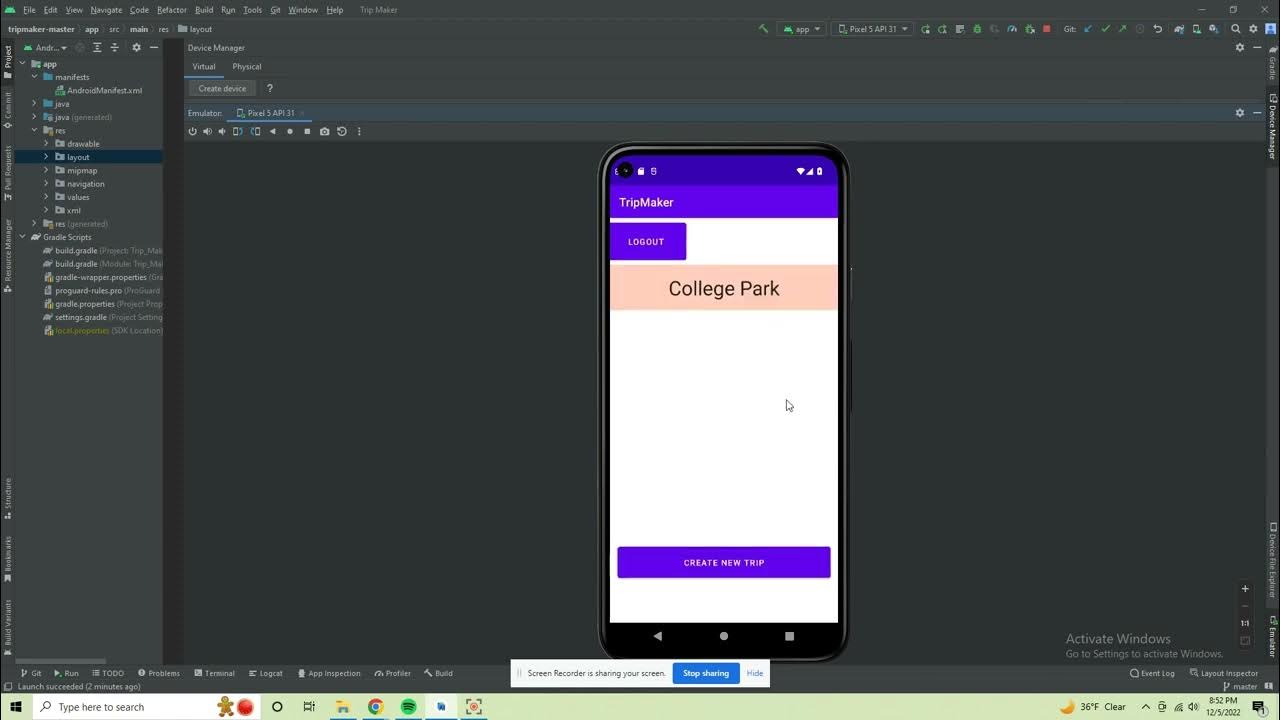 CMSC-436 Trip Maker Live Demo - YouTube