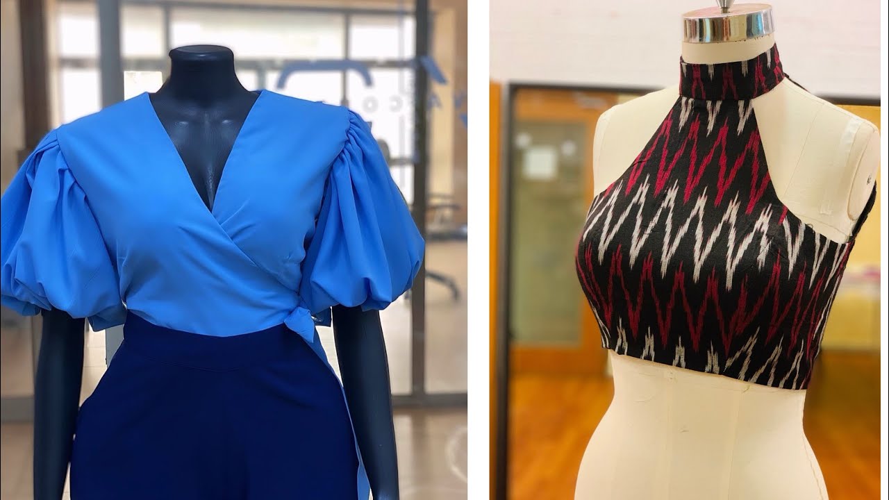 How to Cut a Clap-Together Top + Halter Neck Top Easily #sewingtutorial ...