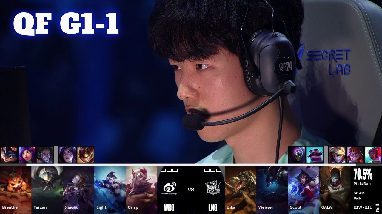 WBG vs LNG - Game 1 | Quarter Final LoL Worlds 2024 | Weibo Gaming vs LNG Gaming - G1 full - YouTube