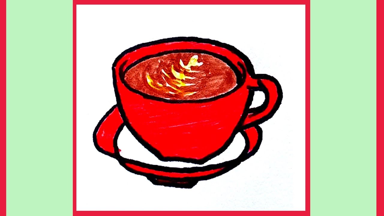 Cup Plate Drawing || How To Draw Cup Plate Step By Step || Tea Cup ...