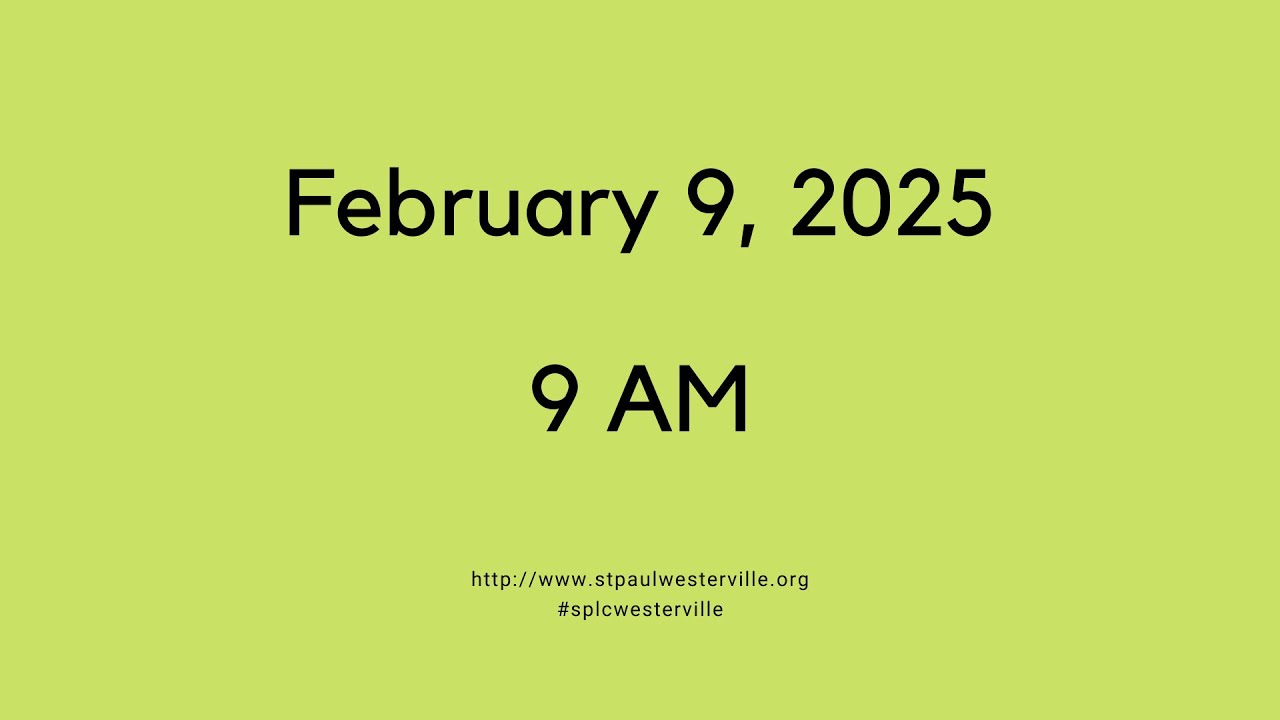 9 AM Worship - Sunday, Feb,09,2025 - YouTube