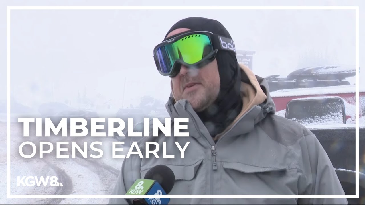 Timberline Lodge switches to daily operations as snow piles up - YouTube