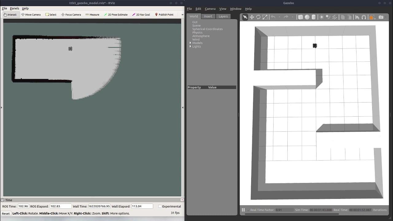 Demo Map 2 - Autonomous Navigation and Mapping - Turtlebot 3 - ROS Python - YouTube