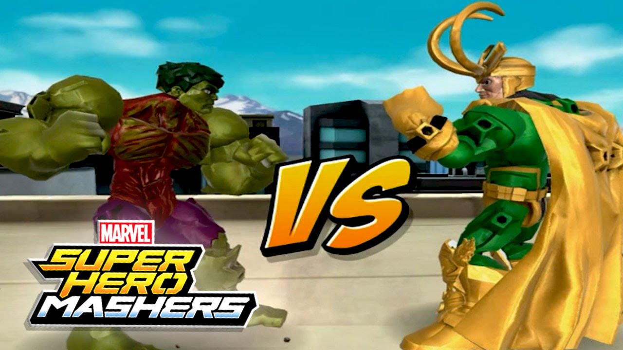 Marvel Super Hero Mashers Hulk vs Loki Fight | Mix+Smash iPad Game App ...