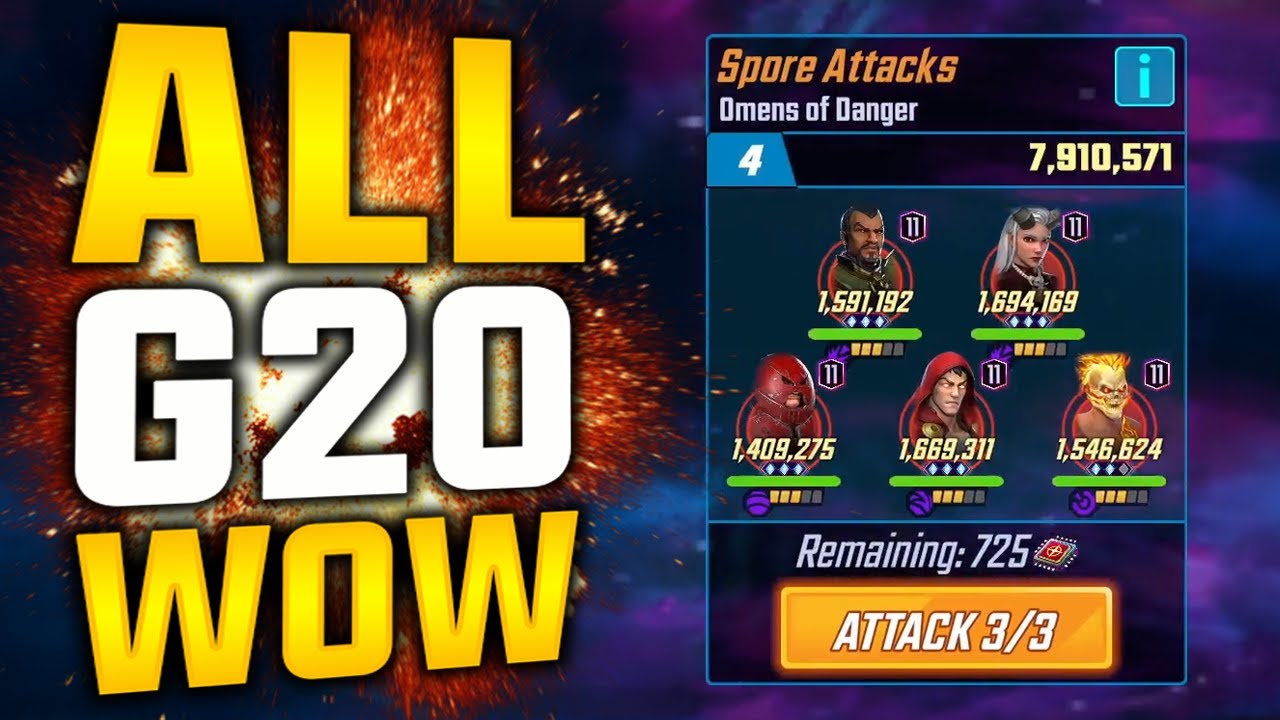 EVERY CHARACTER G20 - MARVEL Strike Force - MSF - YouTube