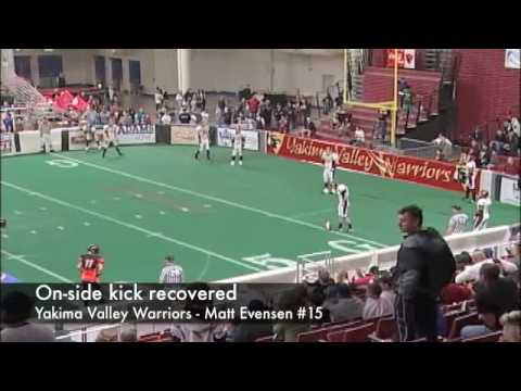 Yakima Valley Warriors vs San Jose - Matt Evensen kicks a 53 yard FG ...