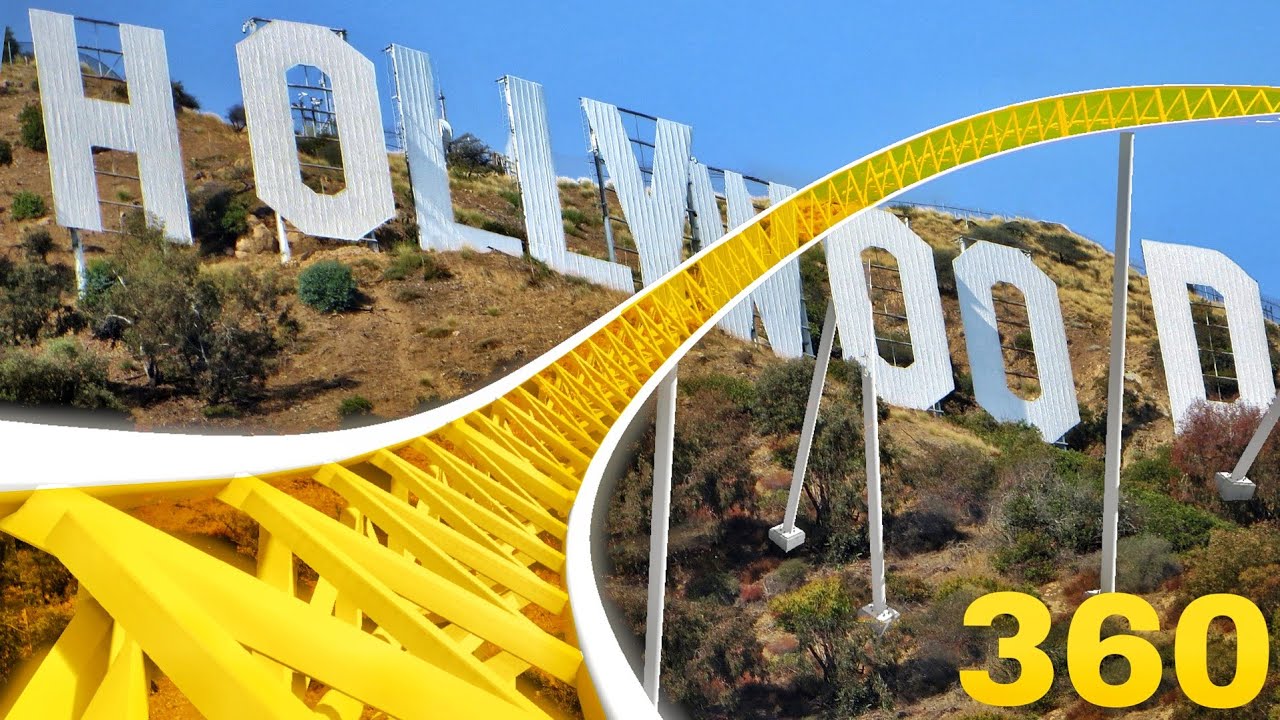 HOLLYWOOD VR 360 Roller Coaster 4K 🟡 Academy Award Oscar's 2021 edition ...
