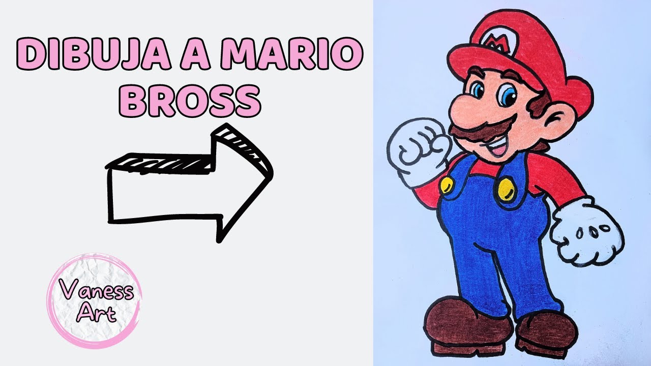 COMO DIBUJAR A MARIO BROS, PASO A PASO FACIL - YouTube