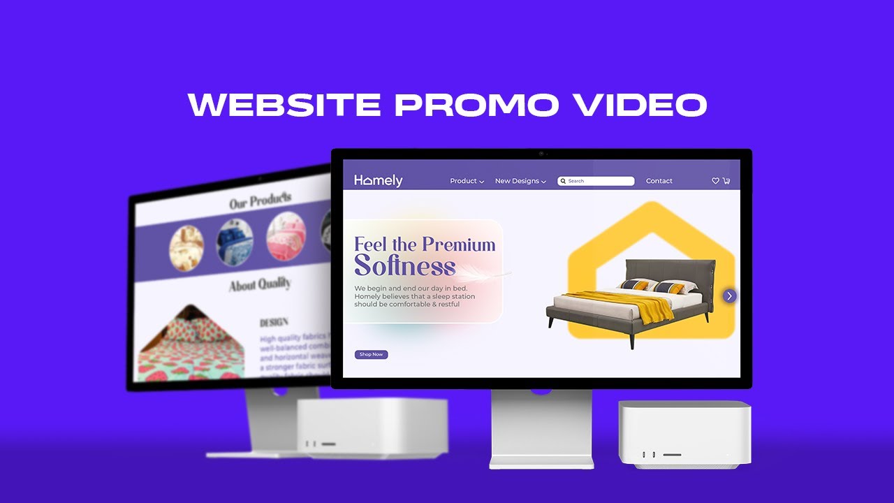 Website promo video. Ui design and animation in after effects - YouTube
