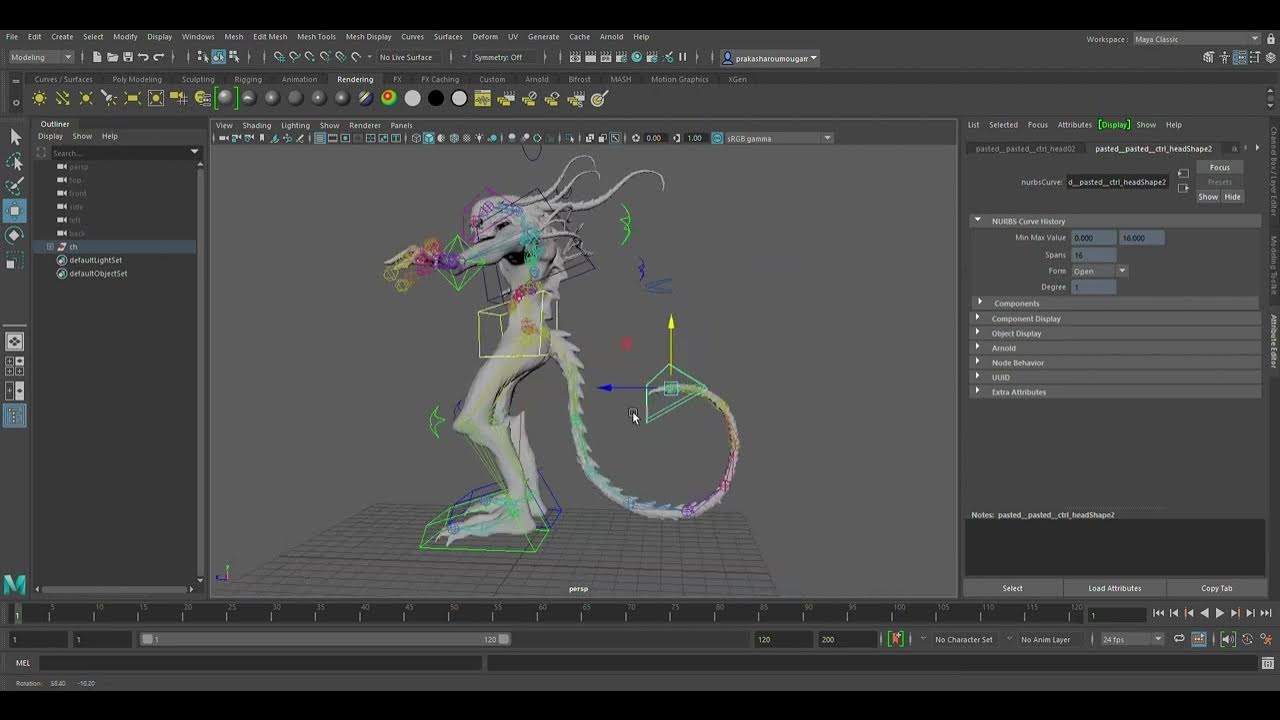 dragon rigging Autodesk Maya 2020 - YouTube