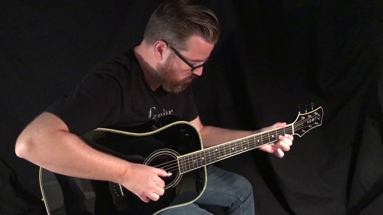 Olson D Black Guitar at Guitar Gallery - YouTube
