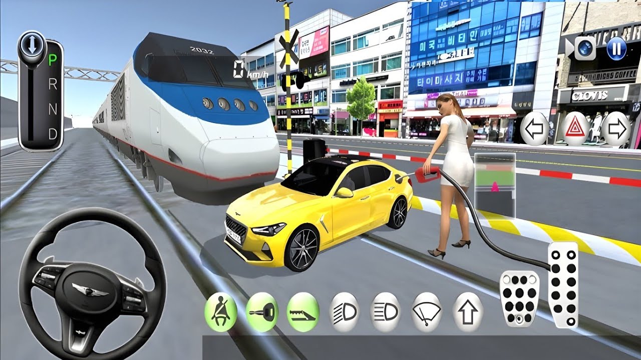 Crazy New Yellow Bentley Bentayga Vs Bullet Train Accident-3D Driving ...