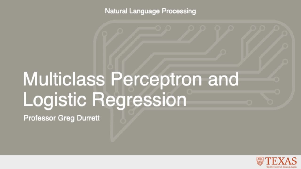Multiclass Perceptron and Logistic Regression - YouTube