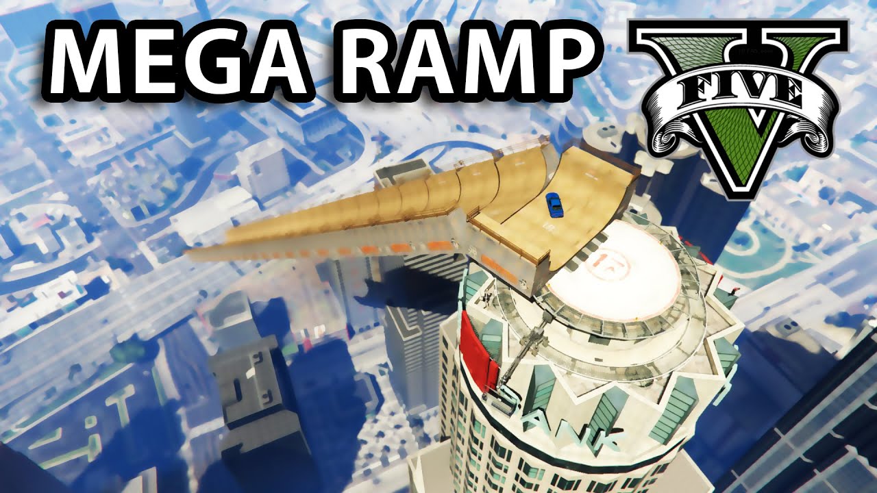 GTA V - Mega Ramp jumps! - YouTube