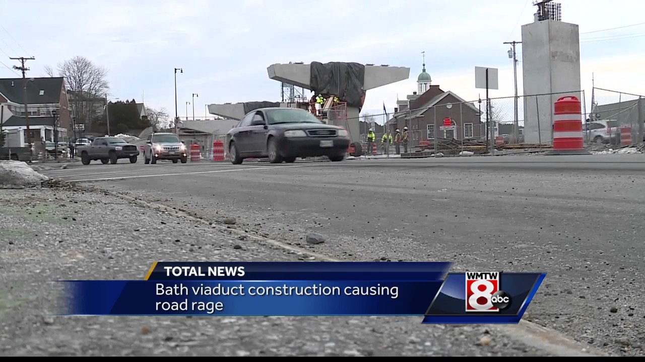 Bath viaduct construction causing road rage - YouTube
