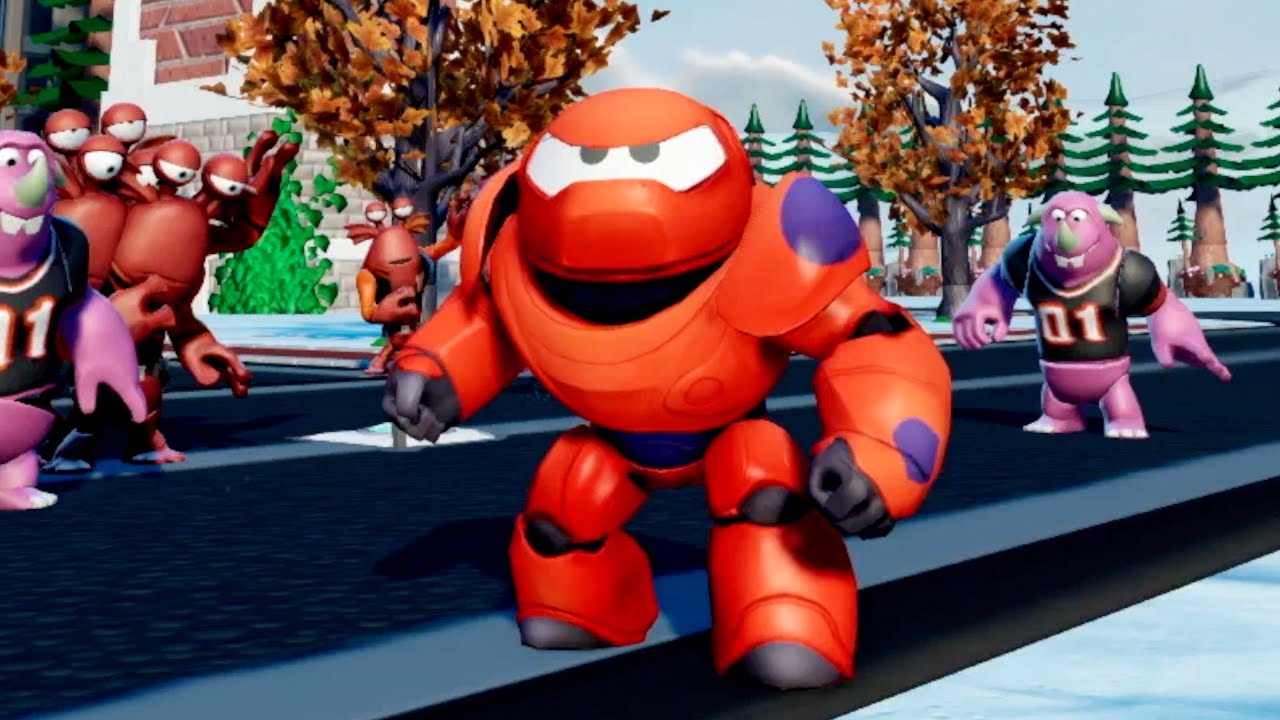 Baymax Disney Infinity | Baymax Battles Monsters Inc - YouTube