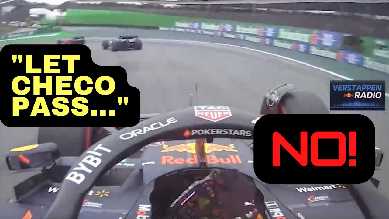 Why didn't Verstappen let Checo pass at the Brazil GP !? | Team Radio ...