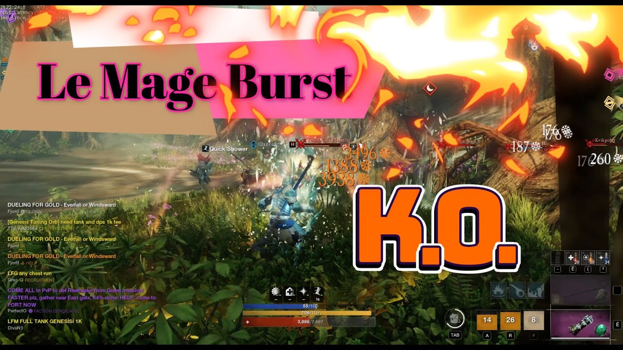 New World - Mage - Gantelet de glace Ice Spike ! Bâton de feu Build ...