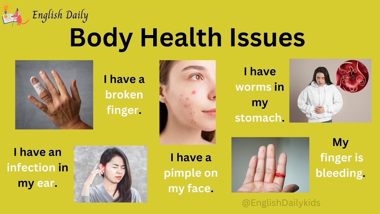 Body Health Issues With Sentences | For Beginner Daily English ...