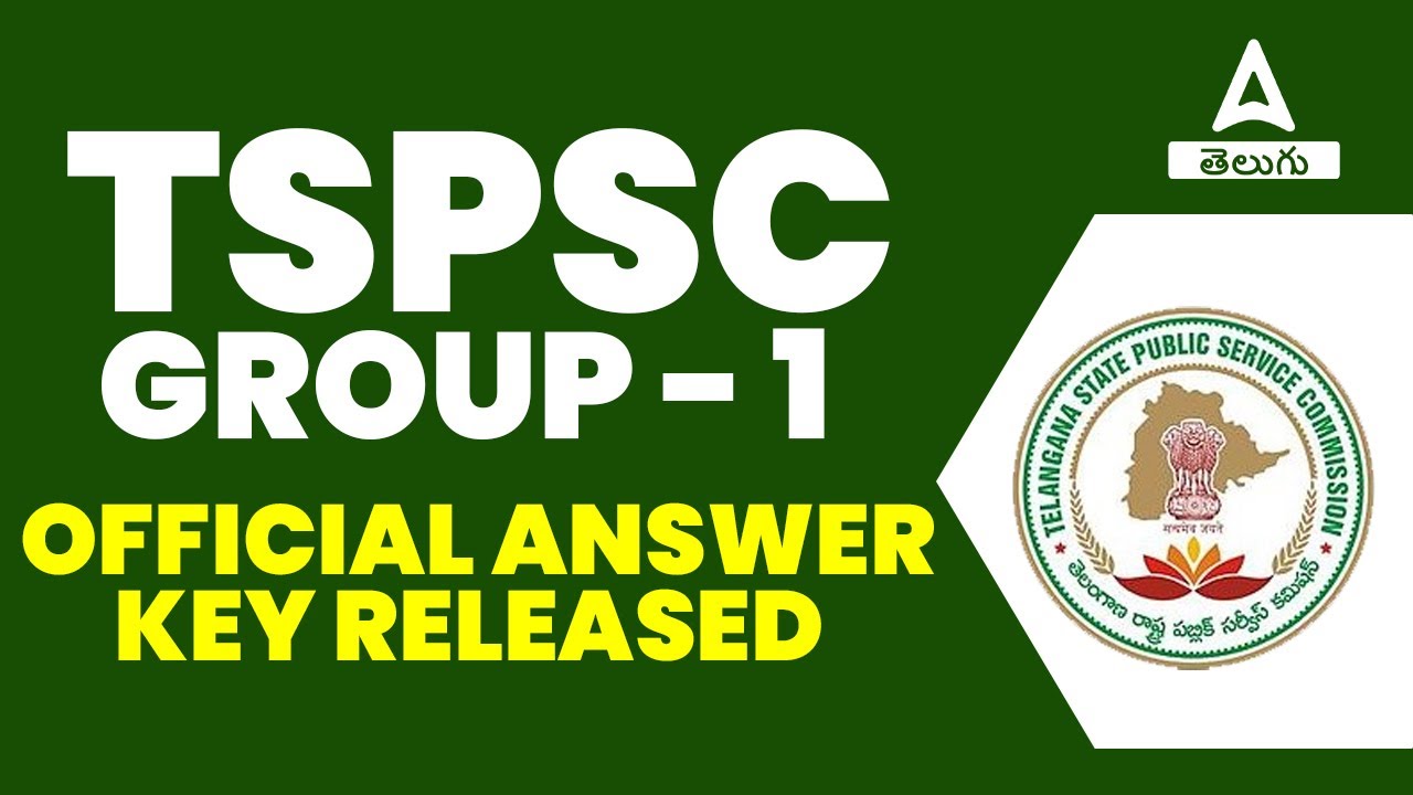 TSPSC Group 1 Official Key Released🥳| Group 1 Key Paper 2023 | Group 1 ...