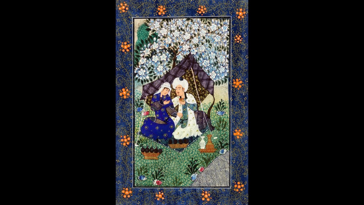 Feruz Temirov - Lovers. Persian miniature from Bukhara, Uzbekistan ...