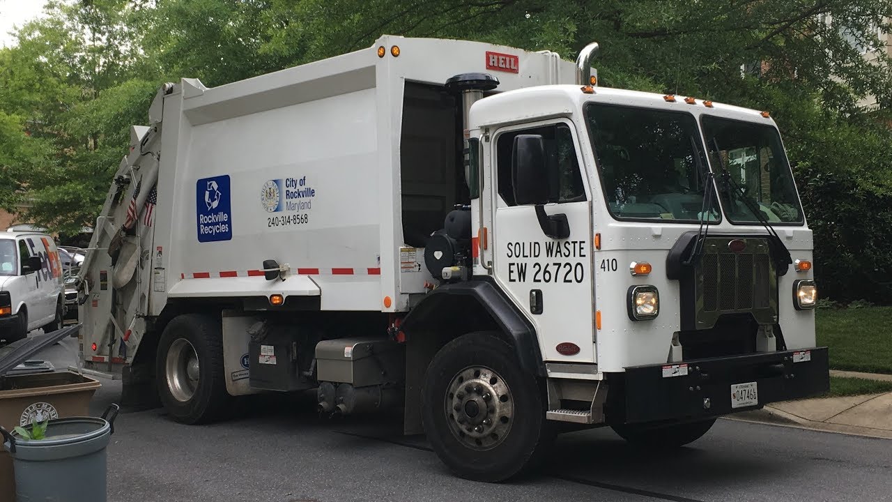 New Peterbilt 520 / Heil PT1000 Rear Loader Garbage Truck - YouTube