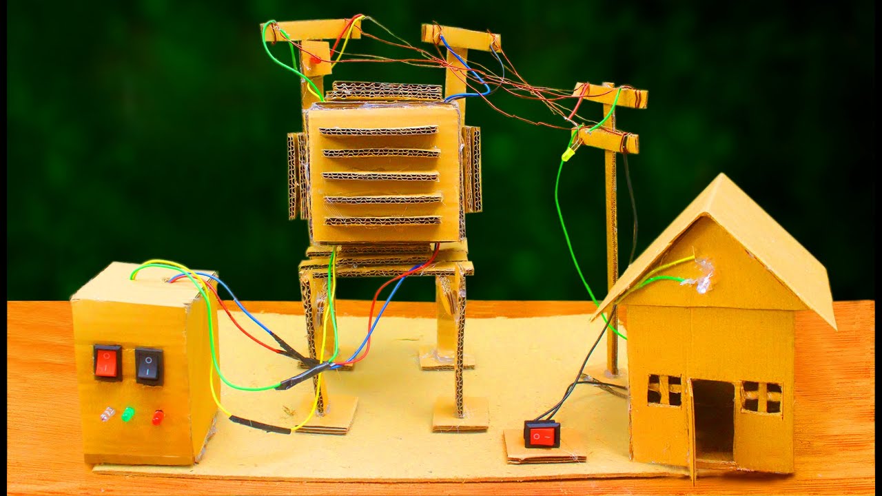 How does electricity from power house to houses through transformer ...