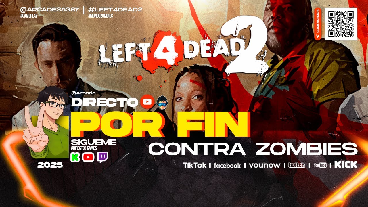 🔴POR FIN CONTRA ZOMBIES l Left4dead 2 ARCADE 🎮 - YouTube