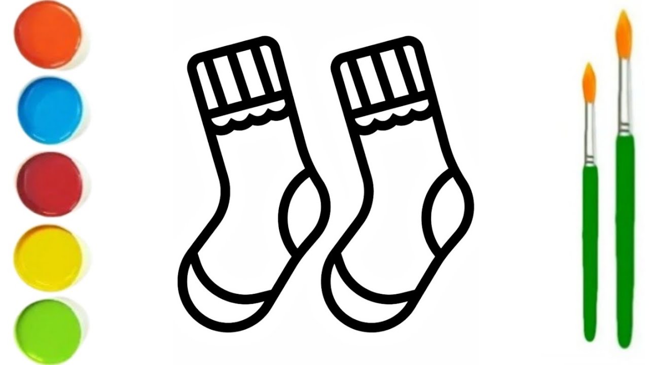 Sock Drawing,painting and coloring for kids| Toddler| how to draw # ...