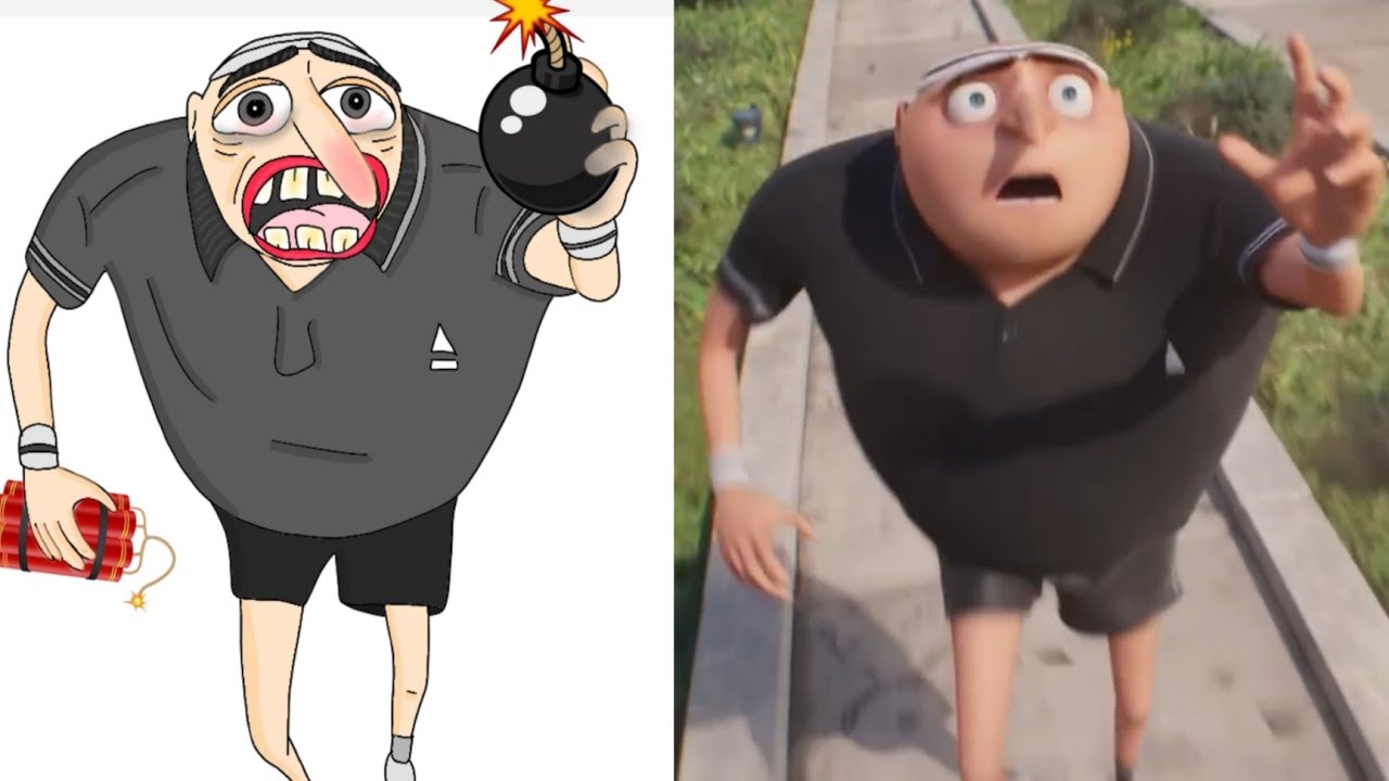 Despicable Me 4 🤣 Funny Drawing Meme | Gru Defeats Maxine Le Mal ( Full ...