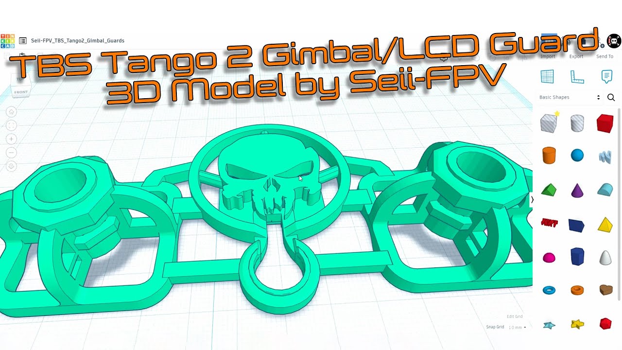 TBS Tango II gimbal and LCD guard (v1), 3D Model by Seii-FPV - YouTube