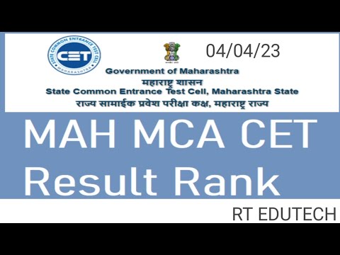 MAHARASHTRA MAH MCA CET RESULT 2023 RELEASED DATE DECLARED, HOW TO CHECK RESULT,MAH MCA ...
