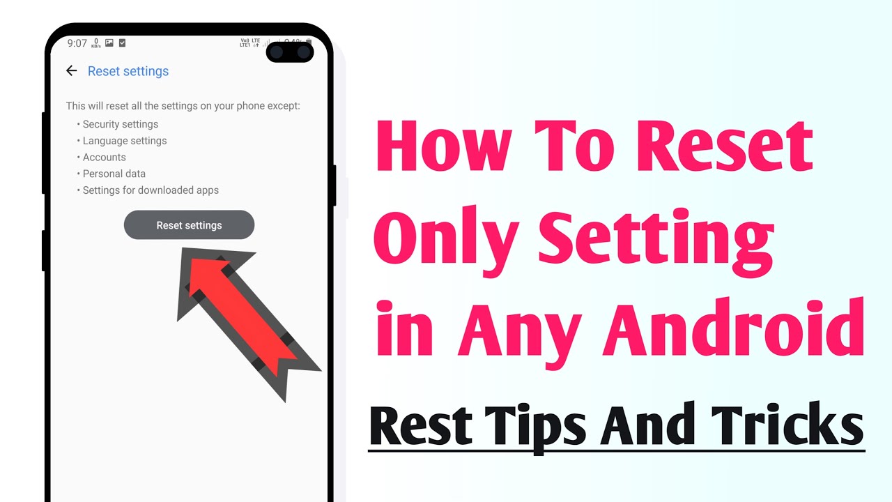 How To Reset Only Setting in Any Android Reset Tips And Tricks - YouTube