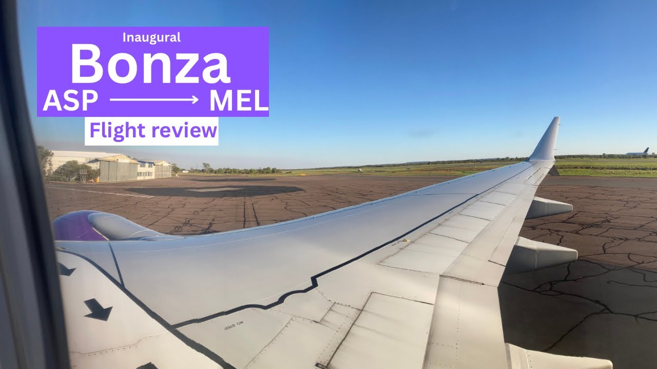 INAUGURAL Bonza flight review | AB1080 Alice Springs to Melbourne - YouTube