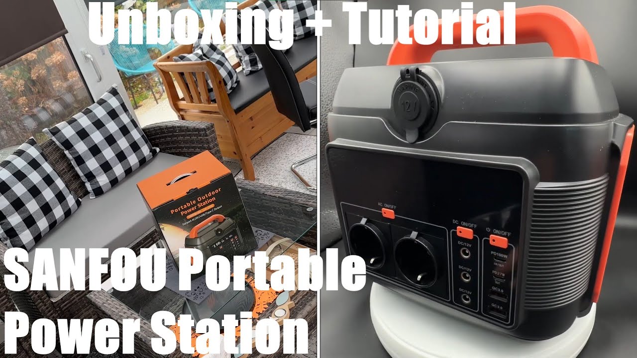 SANFOU Portable Power Station, 576 Wh Solar Generator with 230 V/600 W ...