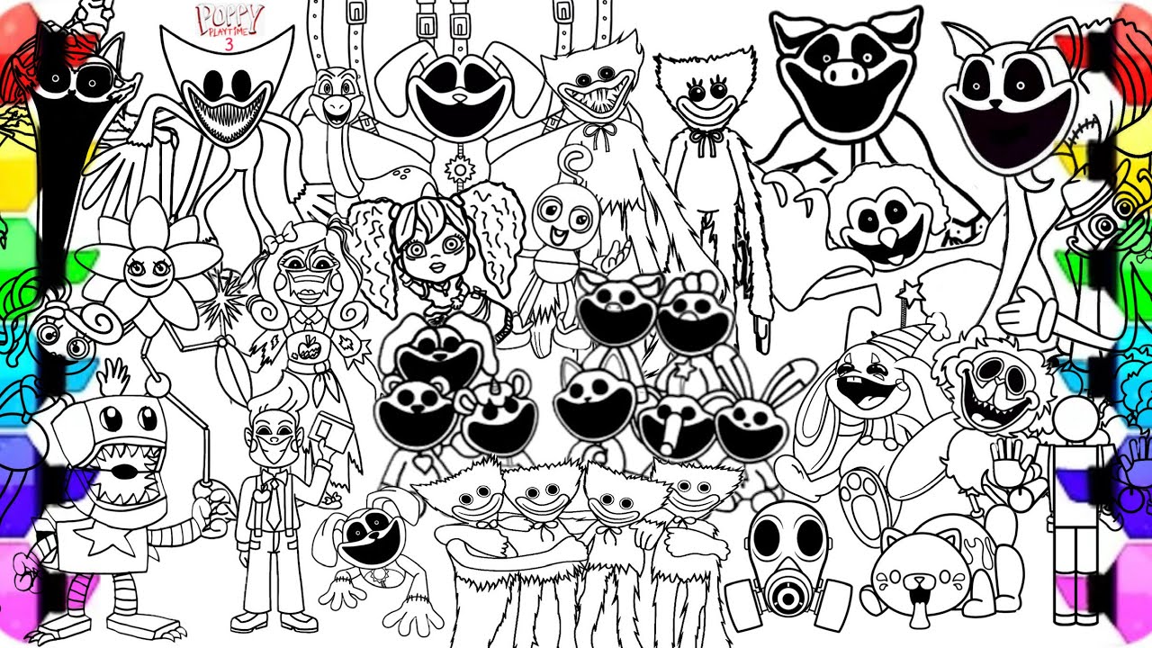 How to Color Bosses and Monsters from All Chapters / Poppy Playtime ...