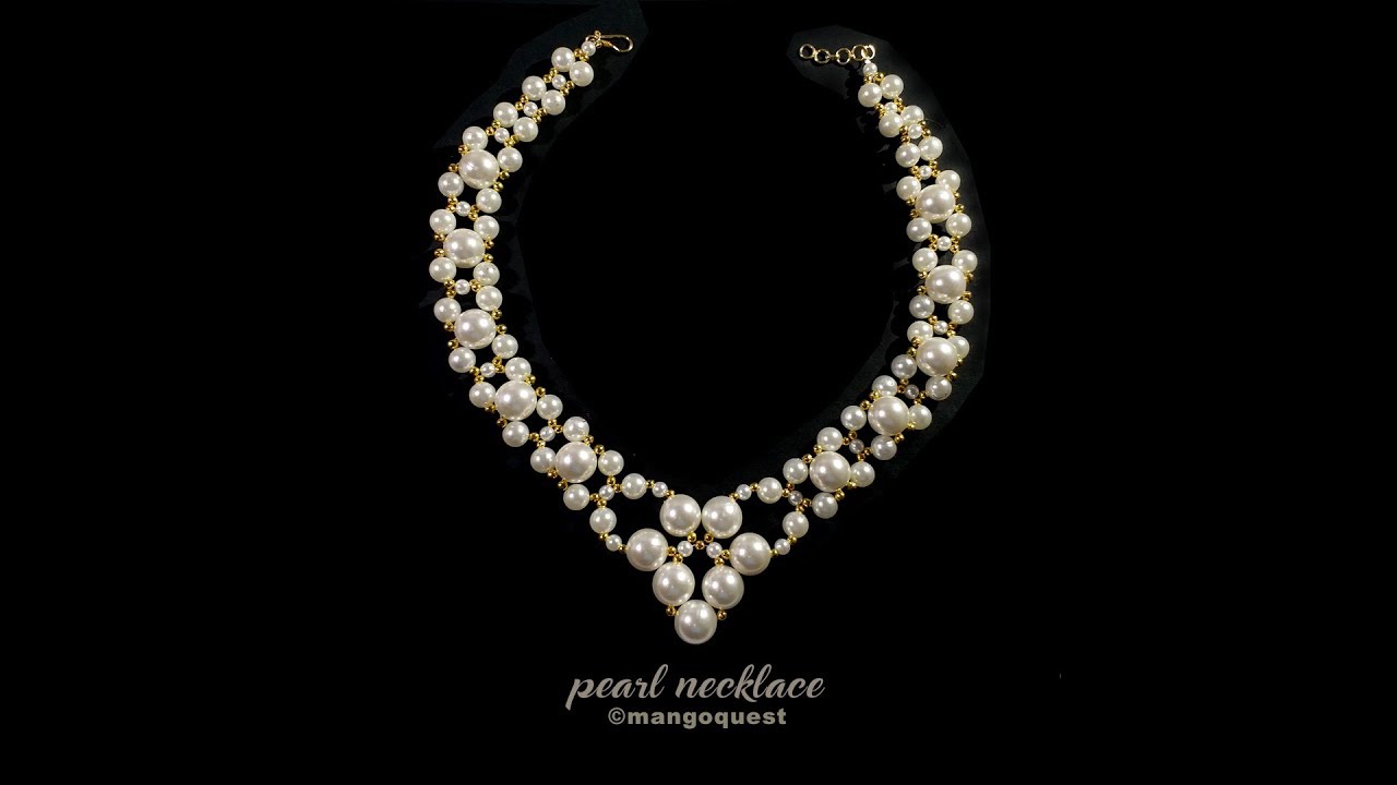 Pearl Necklace Tutorial Fashion Jewelry DIY - YouTube