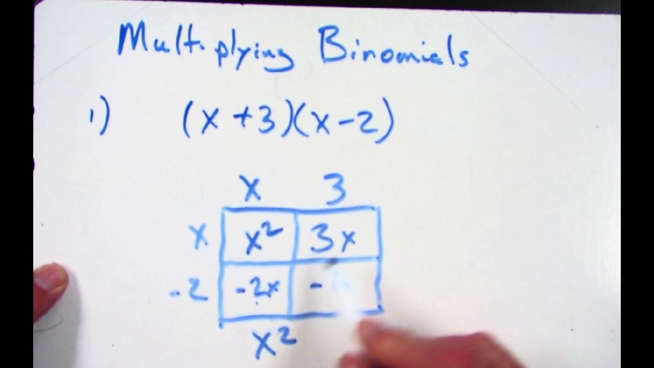A1 Lesson 8 Binomial Box Method - YouTube