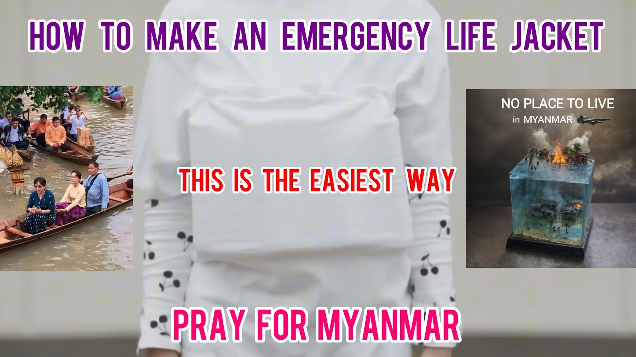 How to make an Emergency life jacket 🧥 The easiest way to make it. Be ...