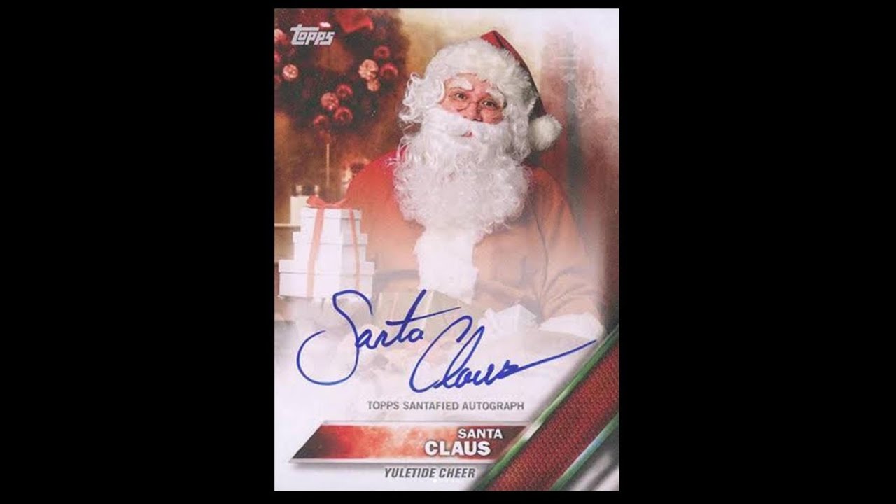 Santa Claus signed for Topps - These are all Santafied Autographs - YouTube