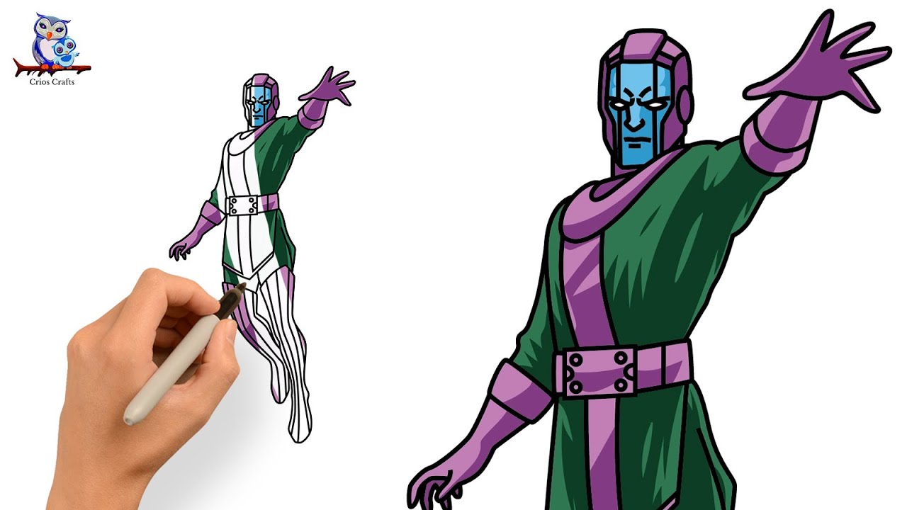 How to Draw Kang the Conqueror Marvel - Art Tutorial - YouTube