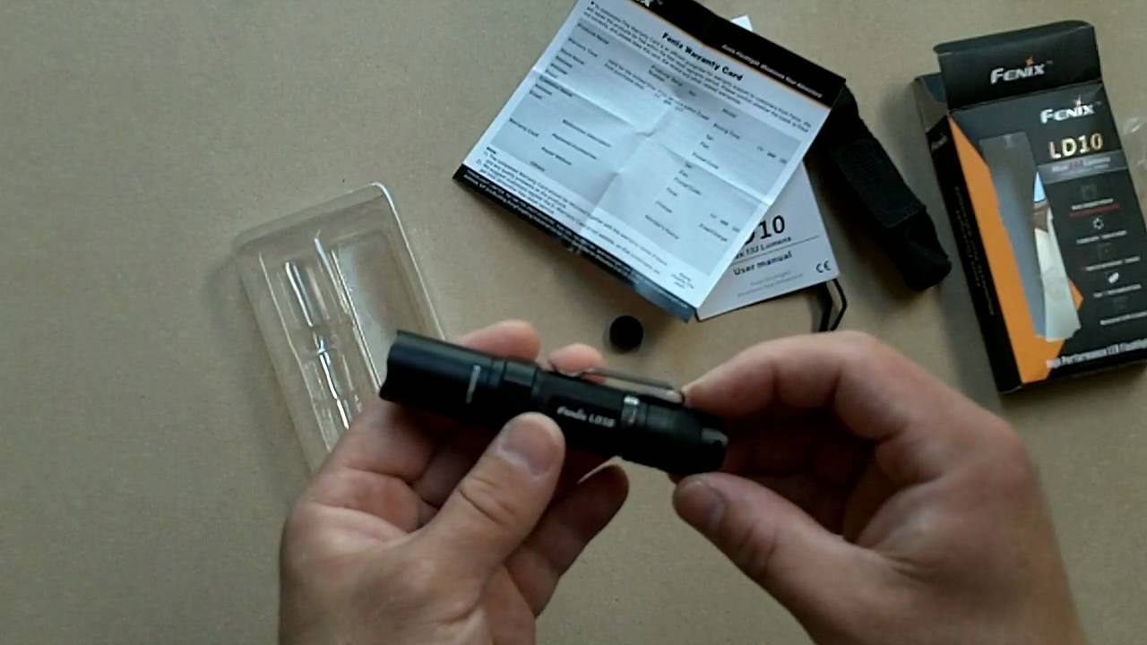 Fenix LD10 R4 AA flashlight unboxing - YouTube
