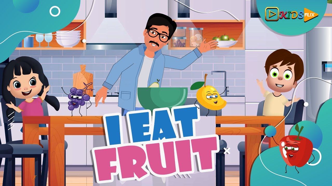 Fruit song - Sing "I eat fruits" with Anas and Alifiya | KidsFlix Club ...