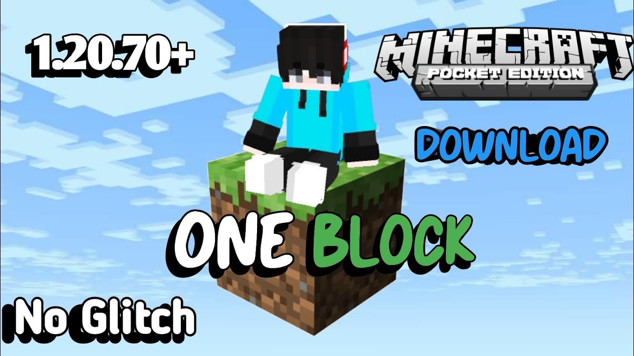 😱Minecraft oneblock map for mcpe 1.20.70+ | Minecraft oneblock map download - YouTube