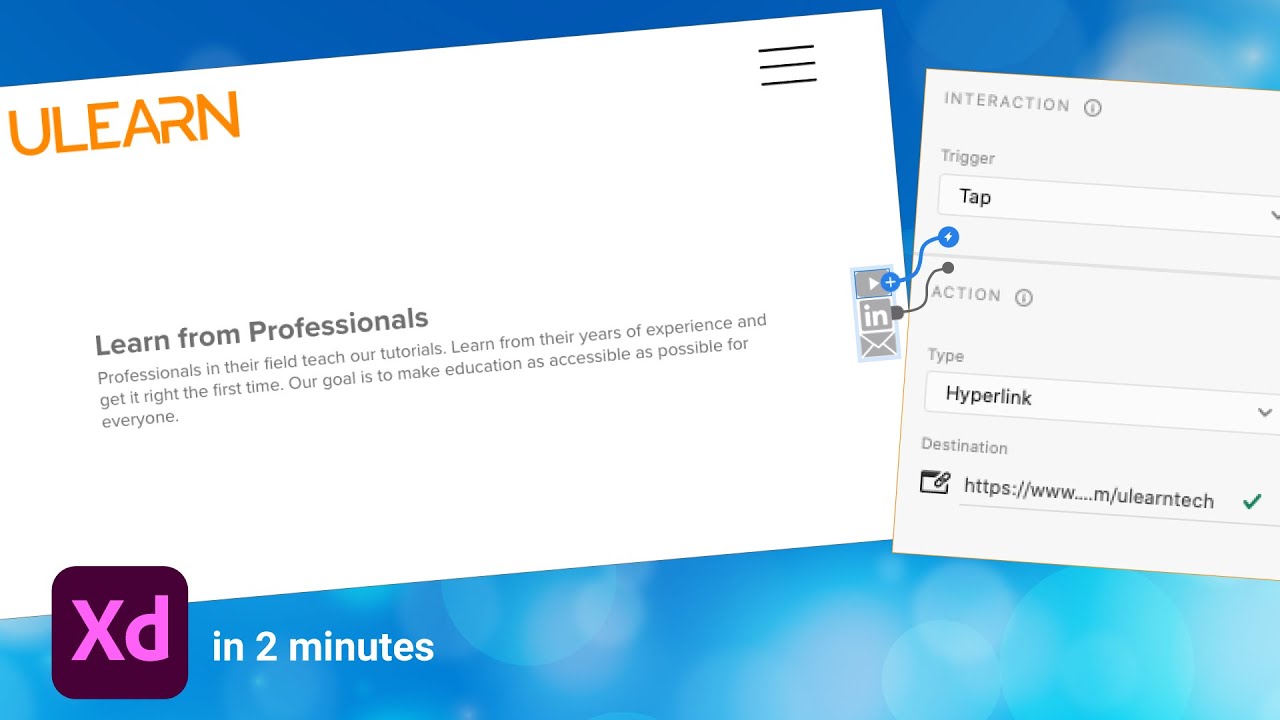 Hyperlinks in Adobe XD - YouTube