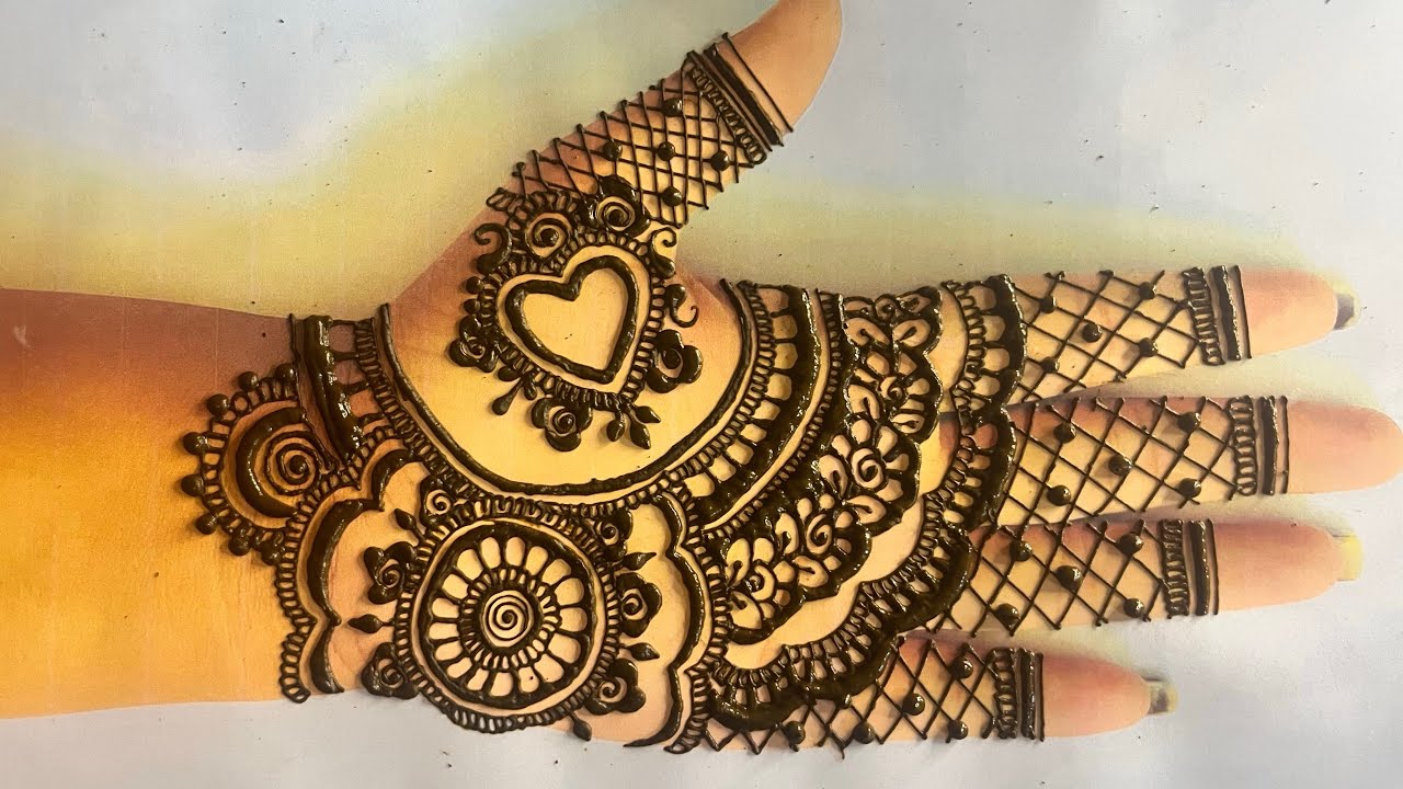 Very easy and simple mehendi design | Step by step heart shape mehndi ...
