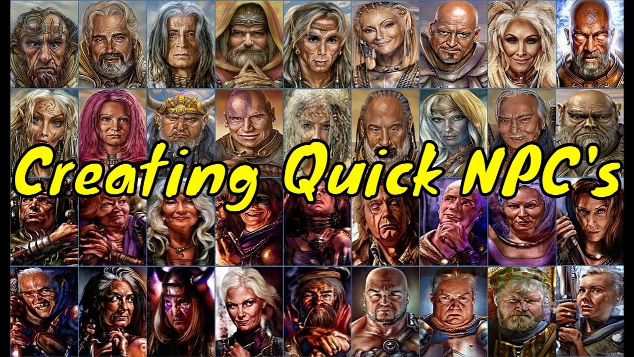 Creating Quick Easy Non-Player Characters in Roleplay Games 🔴LIVE - YouTube
