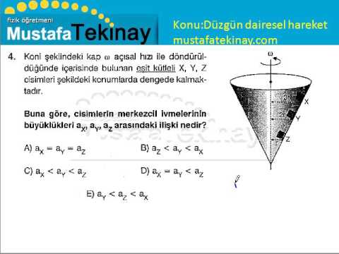 Dairesel Hareket (Dönme Hareketi) Soru Çözümü Test 3