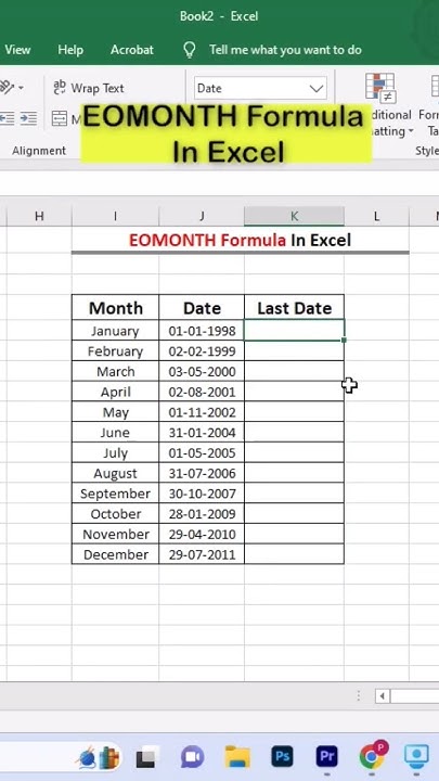 EOMONTH Formula In Excel #excel #advanceexcel #shorts #viralvideo #viralshorts #exceltips - YouTube
